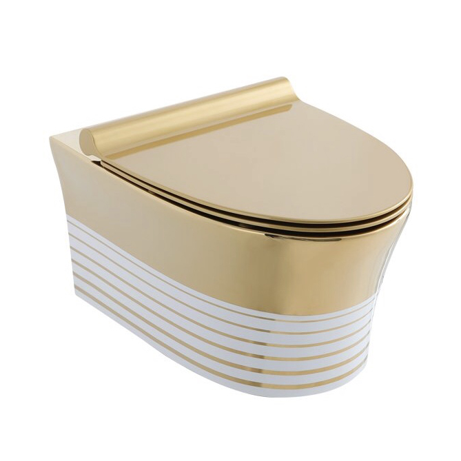 Round wall hung ce toilet rimless