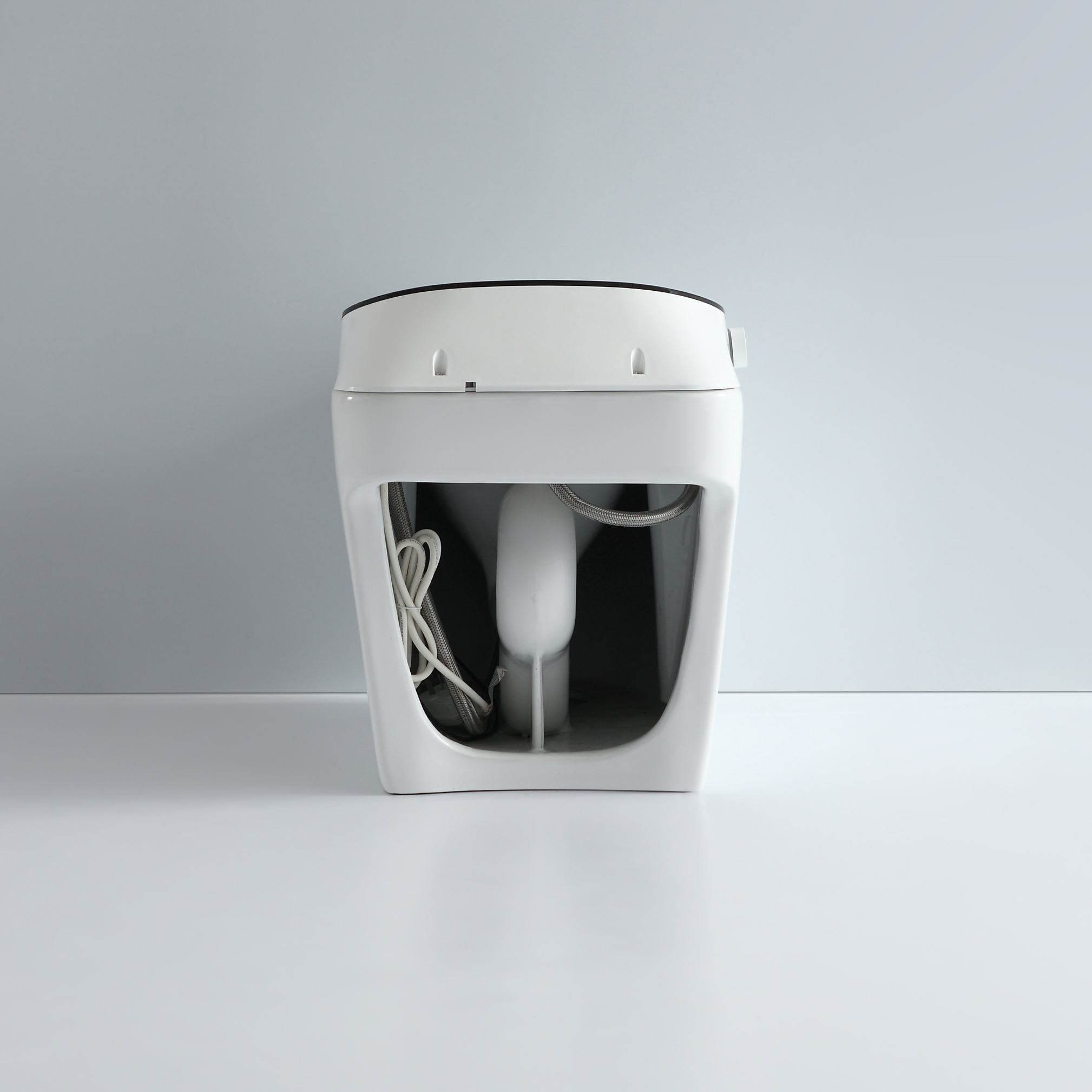 Soft closing cover auto flushing smart toilet